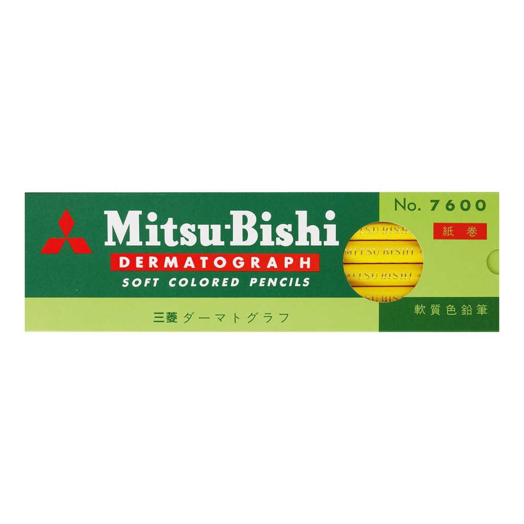 Mitsubishi Pencil Oil-based Dermatograph Colored Pencils No.7600 Yellow ...