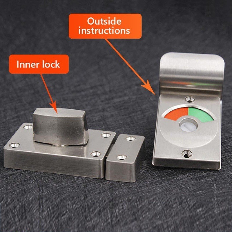 Partition Door Lock Latch Indicating Lock Public Toilet Cubicle Door ...