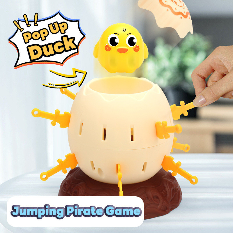 Parent-child Interactive Toy Pop Up Pirate Bucket Game Jumping Duck ...