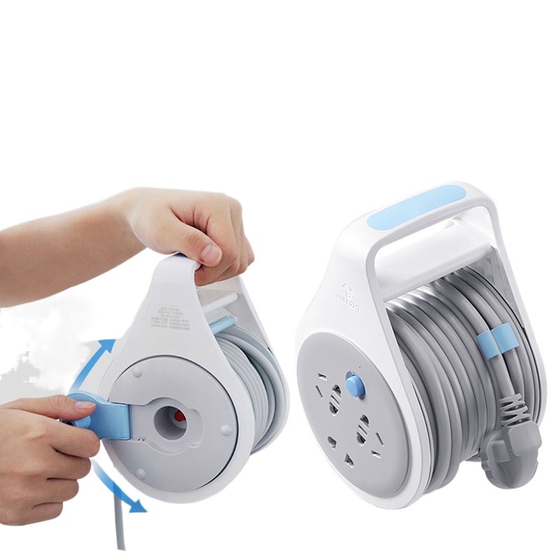 ﹂Bull reel home overheating protection cable reel porous plug-in board ...