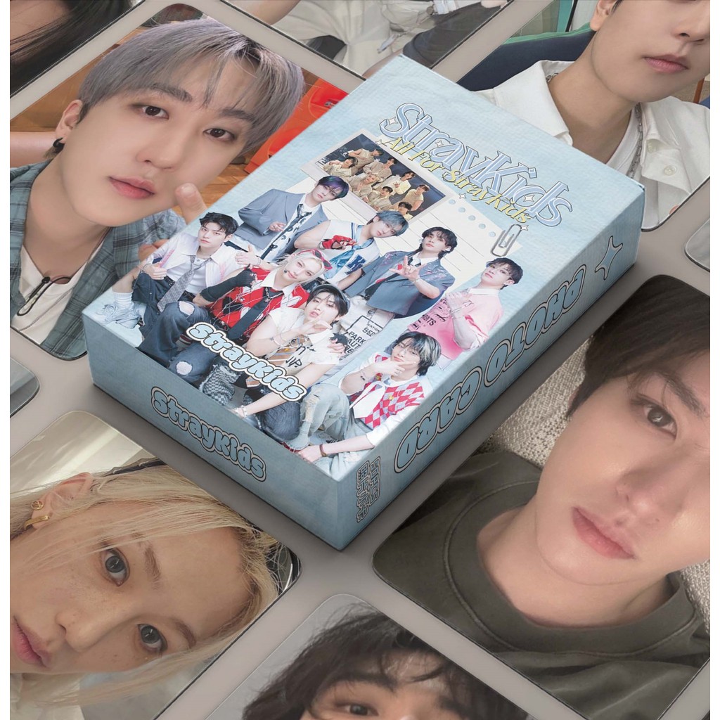 50-124pcs STRAY KIDS GIANT ATE Holographic Laser Lomo cards Lose My ...