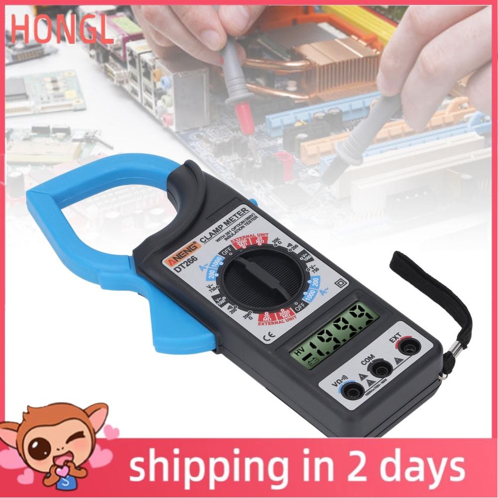 Honglai Digital Clamp Meter 1999 Counts HD Backlight Screen Diode Ohms ...
