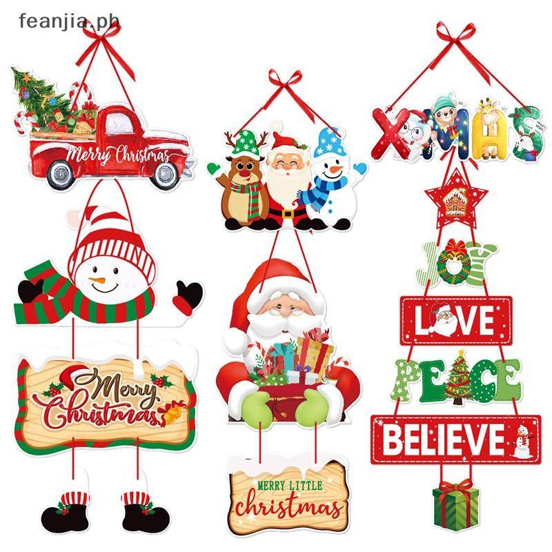 Shopee Christmas Door Hanger New Year Party Pendants Santa Claus ...