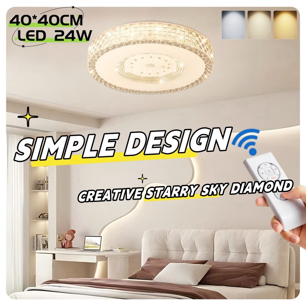 LED Modern Diamond Ceiling Lights Tri Color For Living Room Light For ...