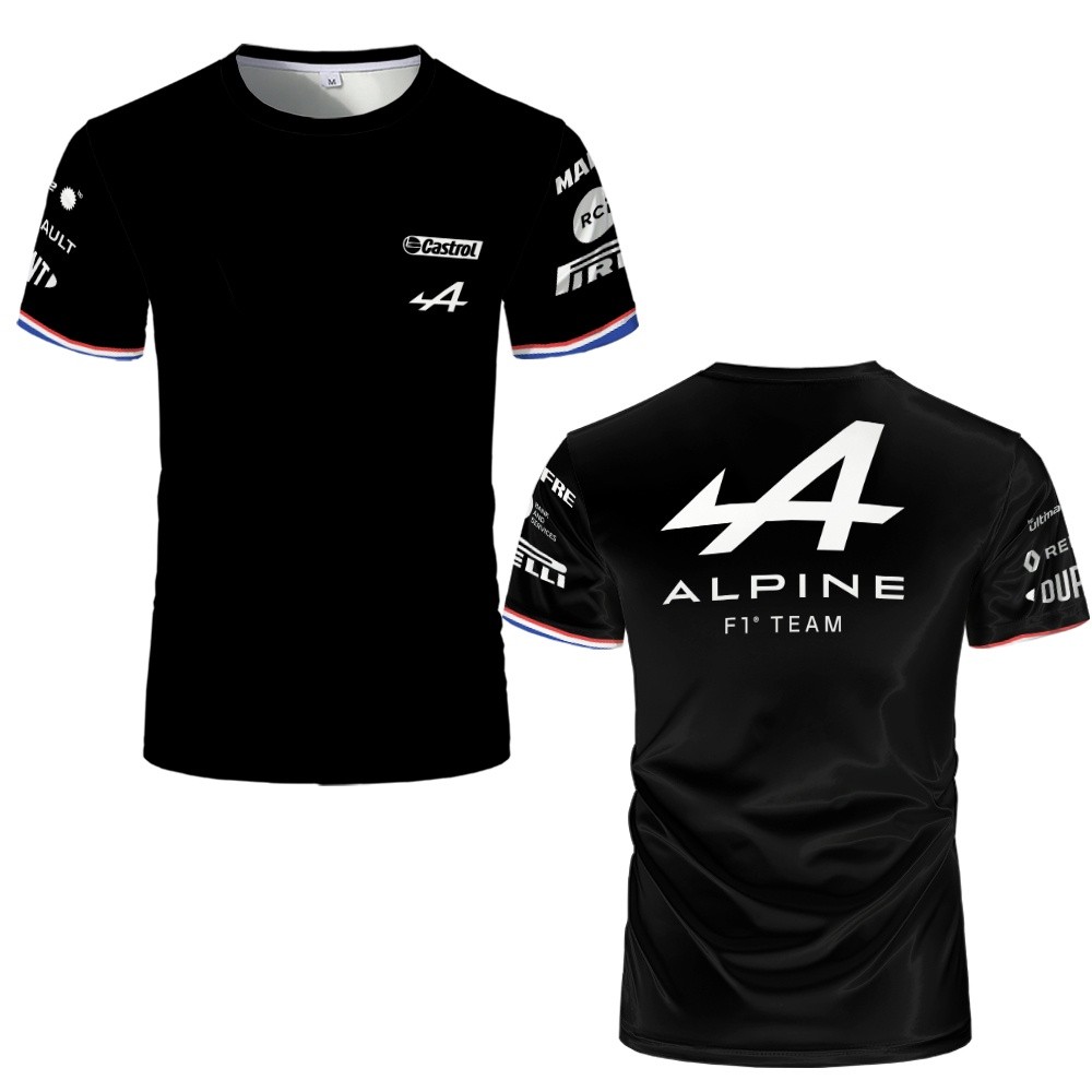F1 Alpine T-Shirts Formula One Alonso Team Racing Car 3D Print ...