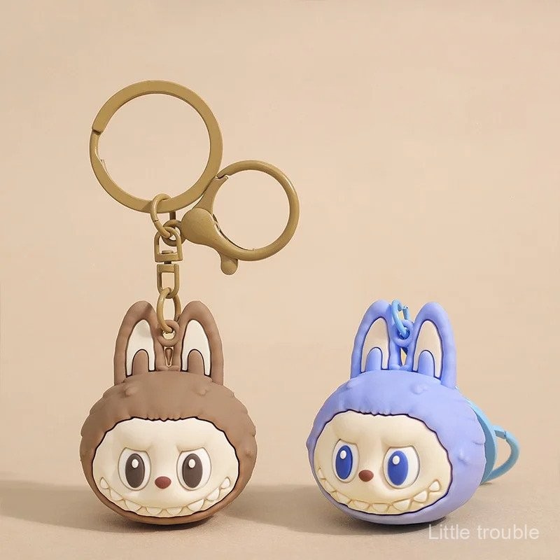 NEW Cute Sheep Keychain Monsters Bunny Labubu Key Chain Cartoon Anime ...