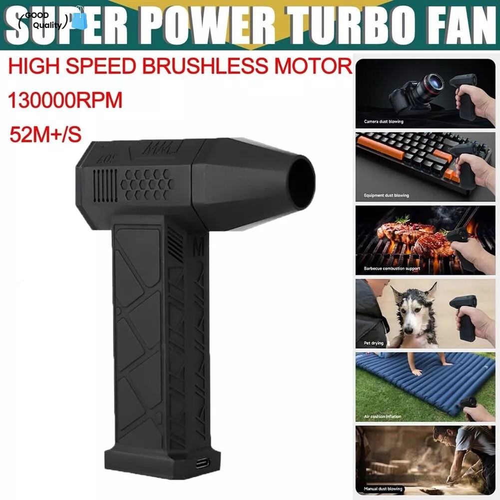 130000RPM Turbo Blower Jet Fan Strong Turbofan Brushless Motor USB ...