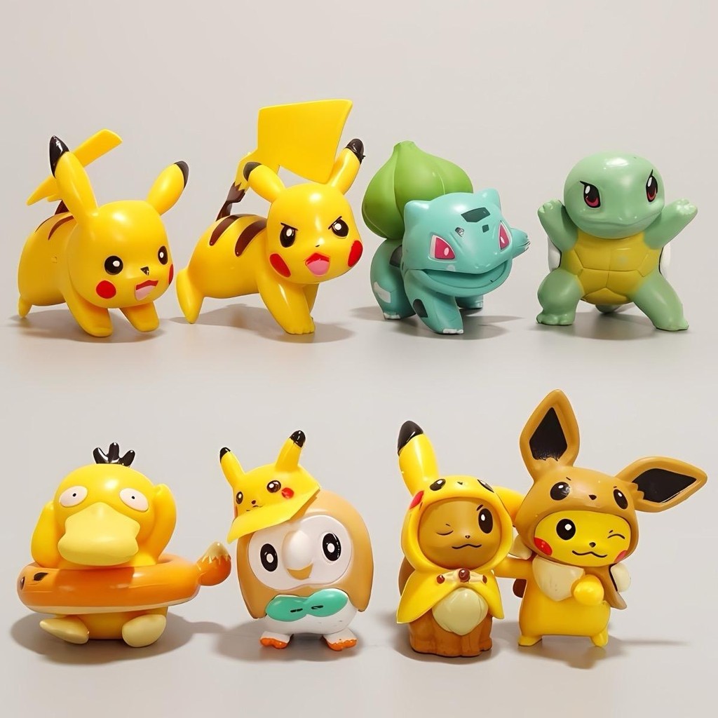 Full SET OF 8 POKEMON PIKACHU MODELS 5 - 6CM BEAUTIFUL VERSION FOR ...
