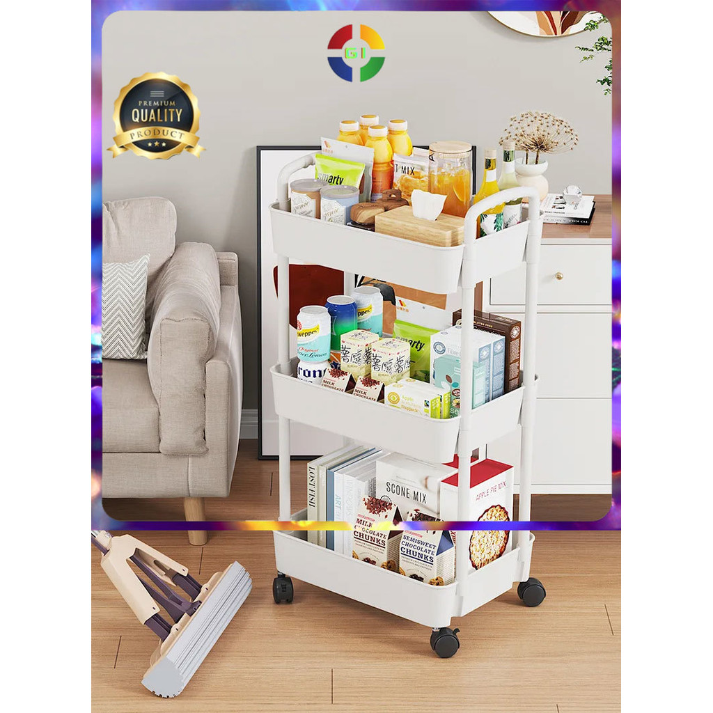 (GI) Multifunctional 3-Layer Multi-Purpose Storage Rack | Shopee ...