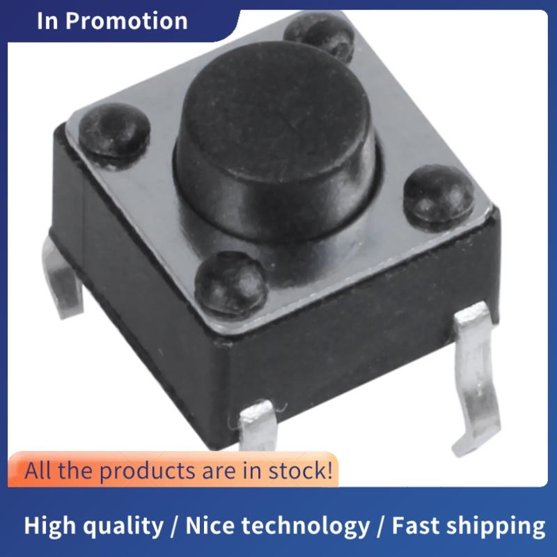 50 Pcs 6x6x5mm 4-Pin DIP Through Hole Momentary Tactile Push Button ...