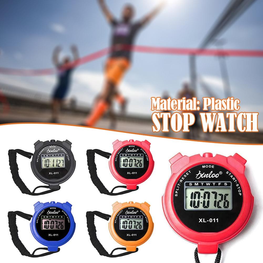Multi-Function Digital Stopwatch Timer With Battery Sports Stopwatch Marathon Judge Swimming ...