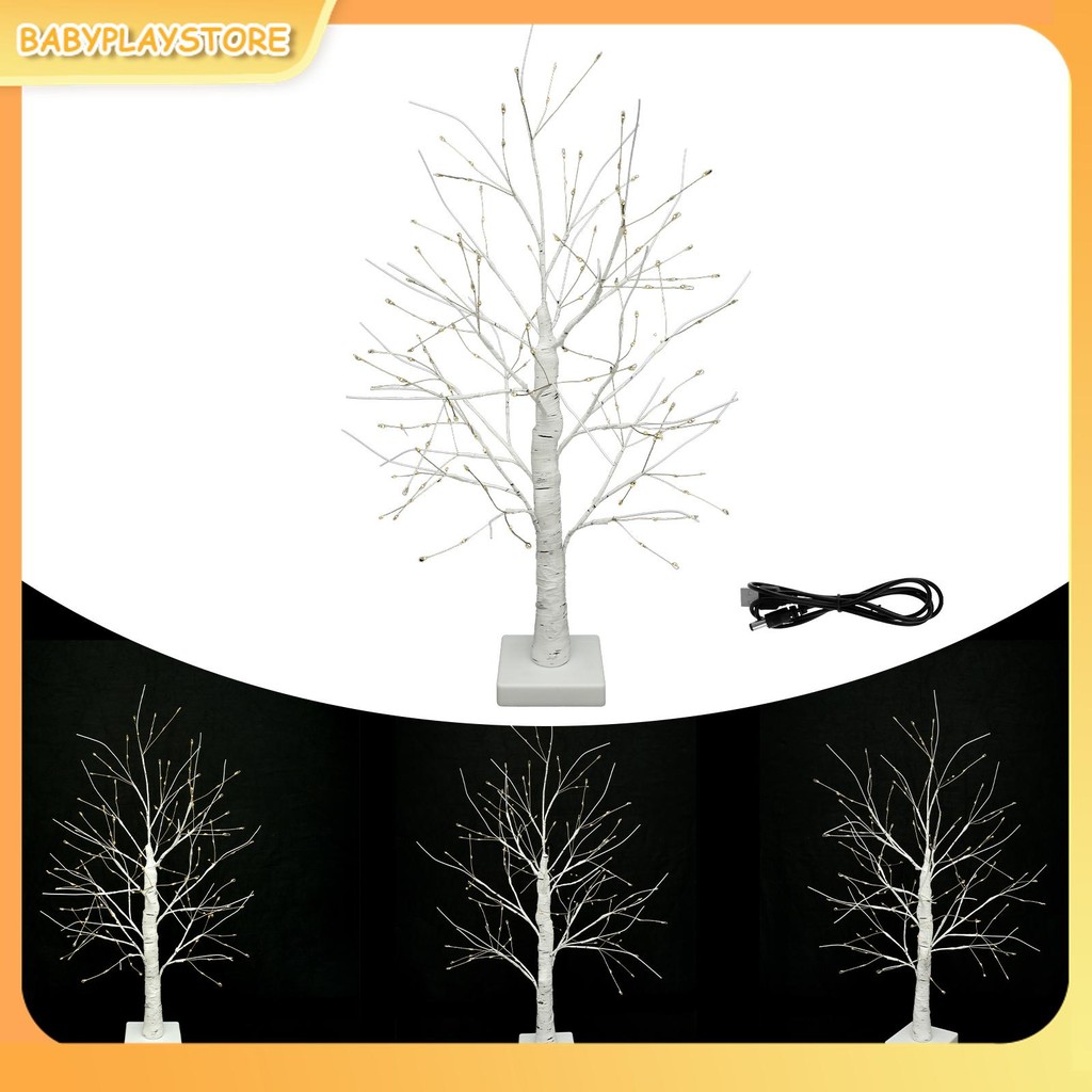 LED Birch Tree Light 144 LED Artificial Tree Lamp with Timer 24inch USB ...