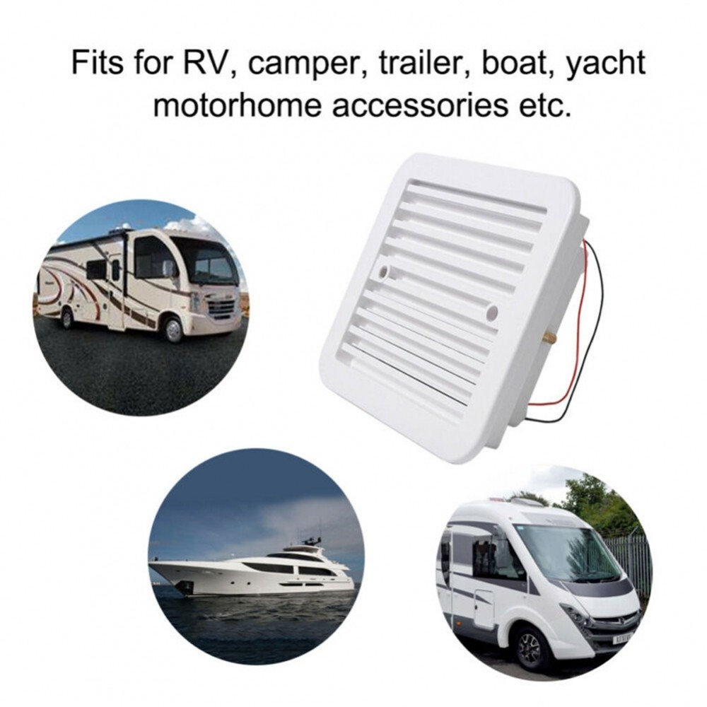 Exhaust Fan Motorhome RV White W/Mounting Accessories Ventilation Side ...