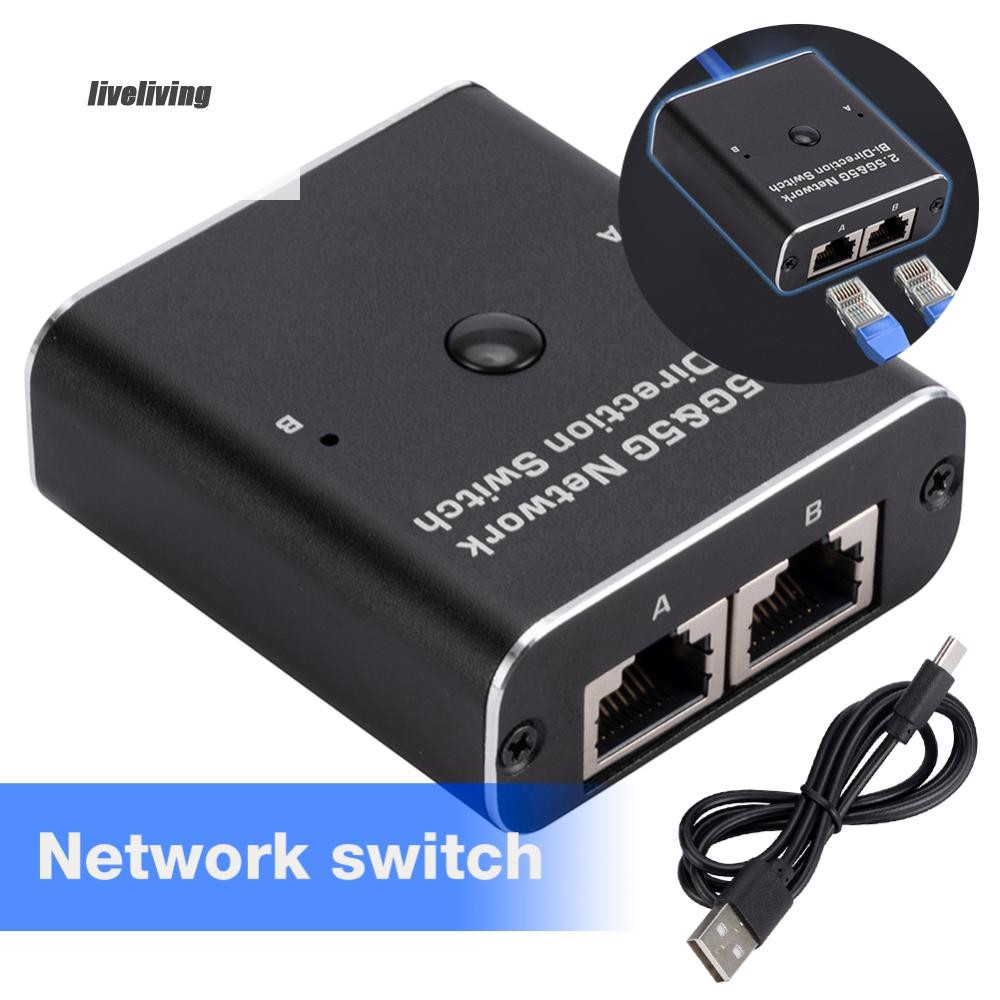 RJ45 Splitter 1 To 2 Out LAN Ethernet Adapter Connector 1000Mbps for 2 ...
