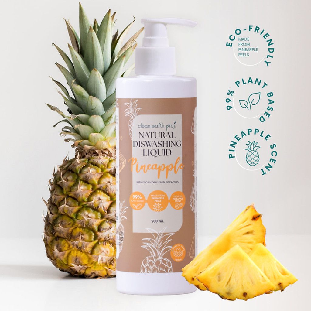 Clean Earth Project Natural Dishwashing Liquid Pineapple 500ml | With ...