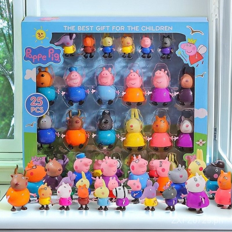 Peppa Pig Doll Set Full Set Pretend Play Boys Girls Classroom Gift Box ...