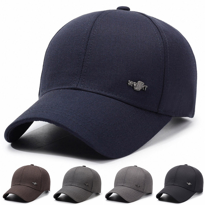 Hat Four Seasons Men Casual Baseball Cap Middle-aged Elderly Peaked Cap ...
