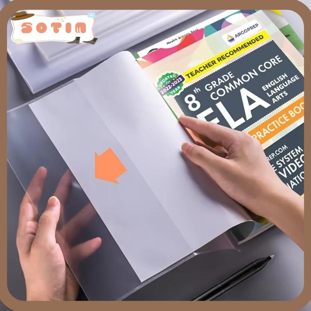 SOTIM 10PCS Transparent Book Cover, Waterproof A4/16K/A5 Plastic Book ...