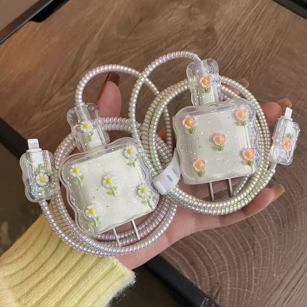 【New】Joymow Charger Protectors Spring Flower Charger Case Anti-breaking ...