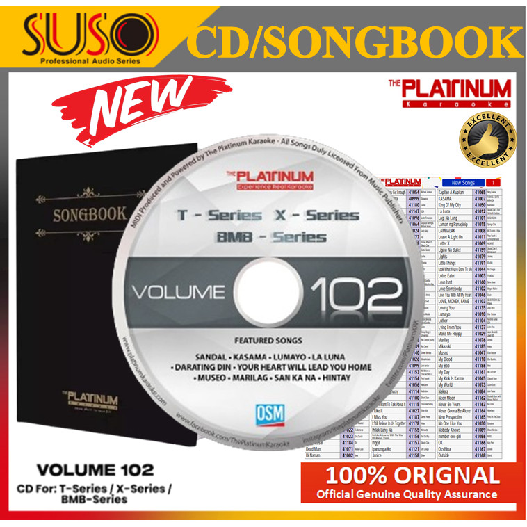 Platinum T/X-Series Songbook + Songlist + Updated CD Vol.102 | Shopee Philippines