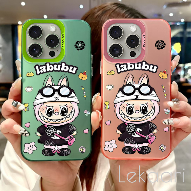 Cartoon Labubu Case for iPhone 16e 16 15 14 13 12 Mini Pro Plus Max IMD ...