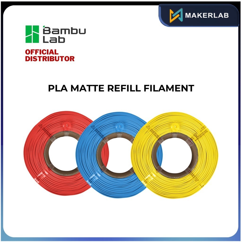 Bambu Lab PLA Matte Refill 3D Printer Filament 1.75mm 1KG | Shopee ...