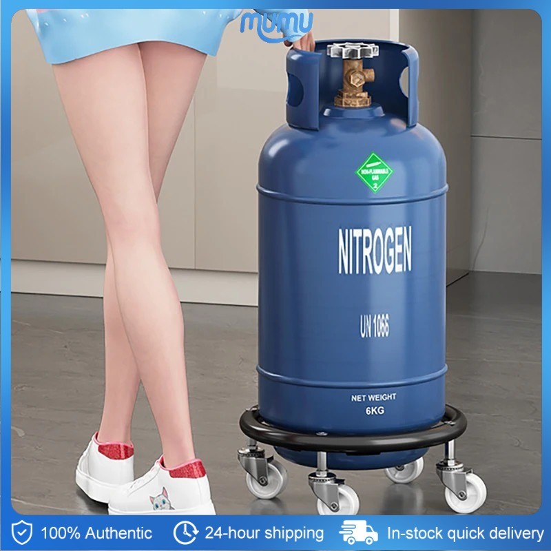 Stainless Steel Gas tank holder with wheels Mobile Bracket Universal ...