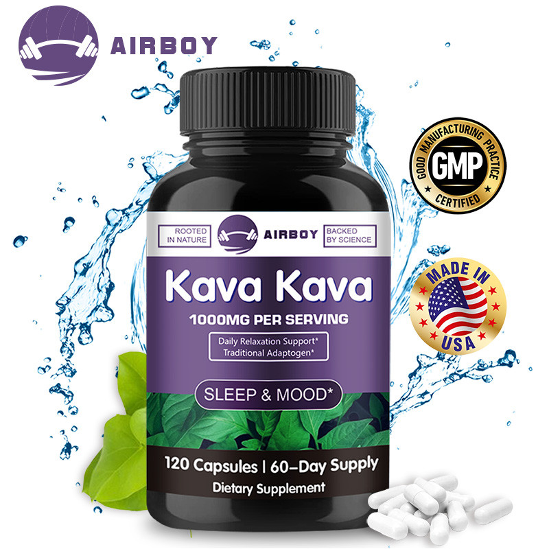 Kava Mood Support Supplement - 1000 mg Kava Kava Capsules per ServingFast-Acting Mood and ...