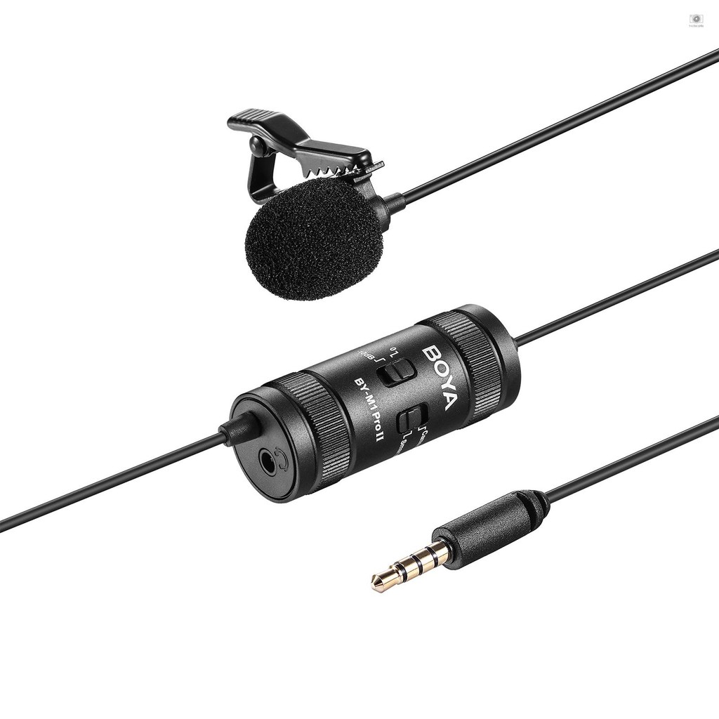 BOYA Condenser Lapel 6m Cable Camera Audio By-m1 Lapel Mic Pro Ii Mic 3 ...