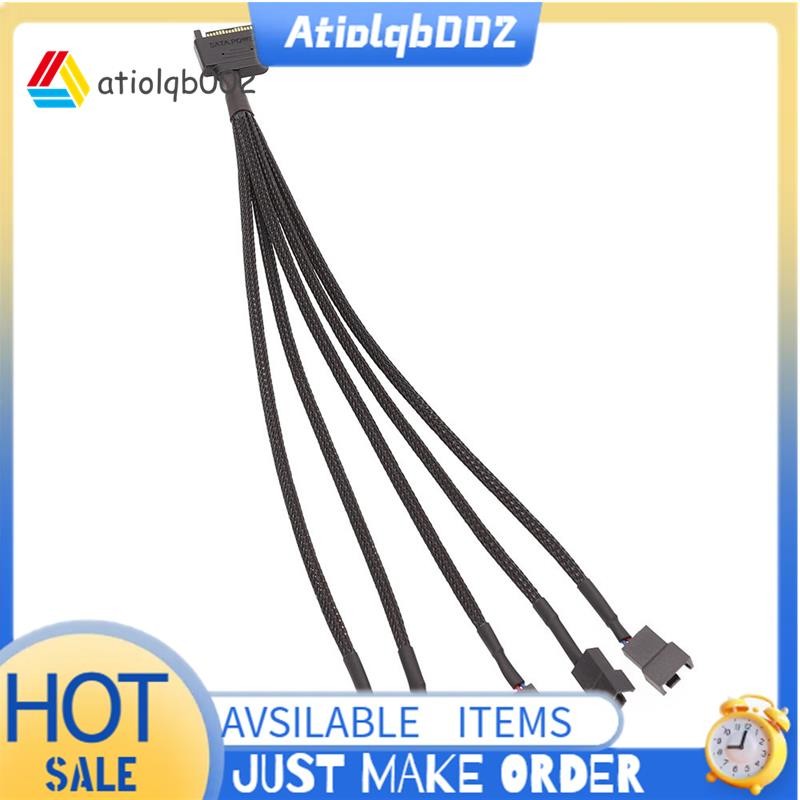 15-Pin SATA to 5 Fan Adapter Cable SATA to 3 Pin/4 Pin PMW PC Case Fan ...
