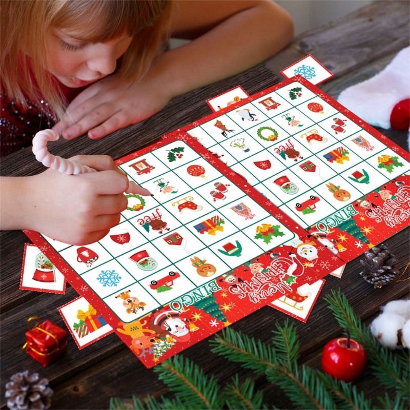 YO Interactive Christmas Bingo Set for Memorable Family Party Game ...