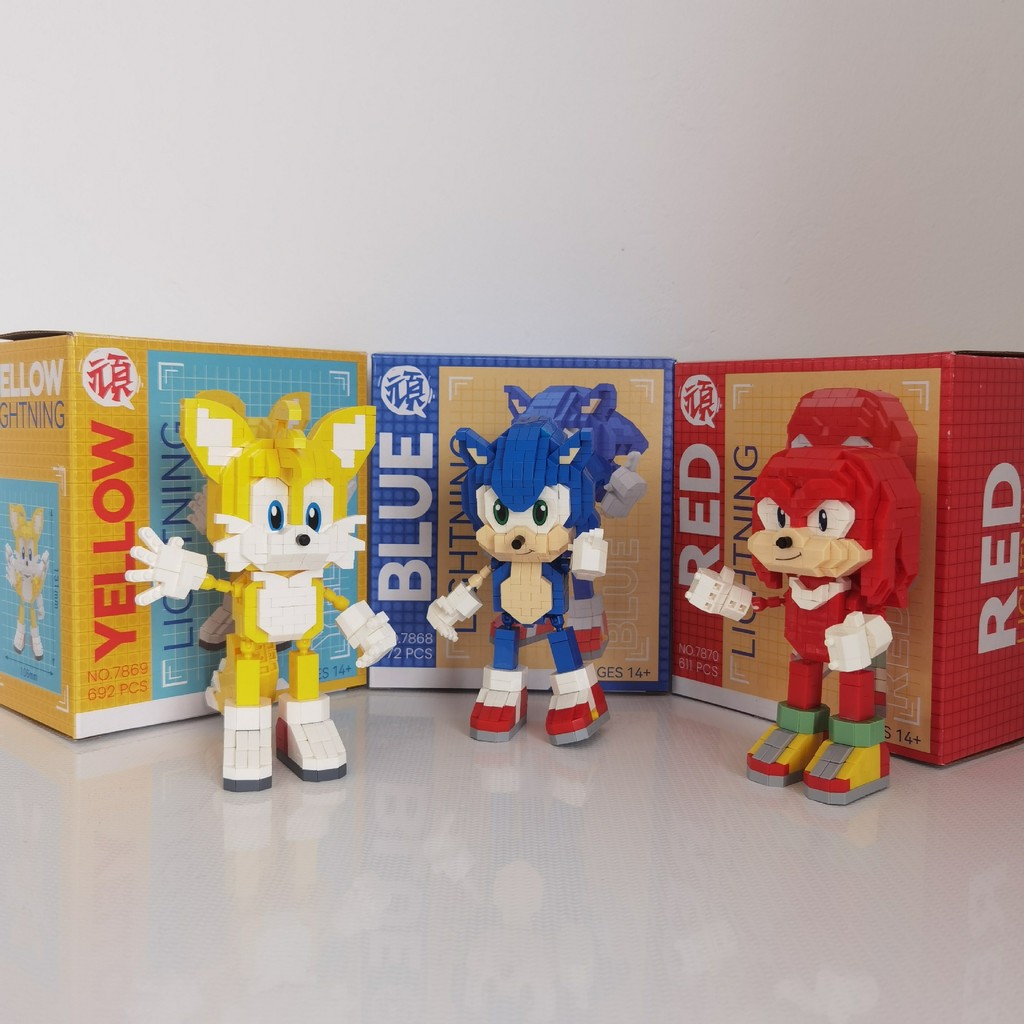 Sonic miniature small particle puzzle building blocks toy children gift ...