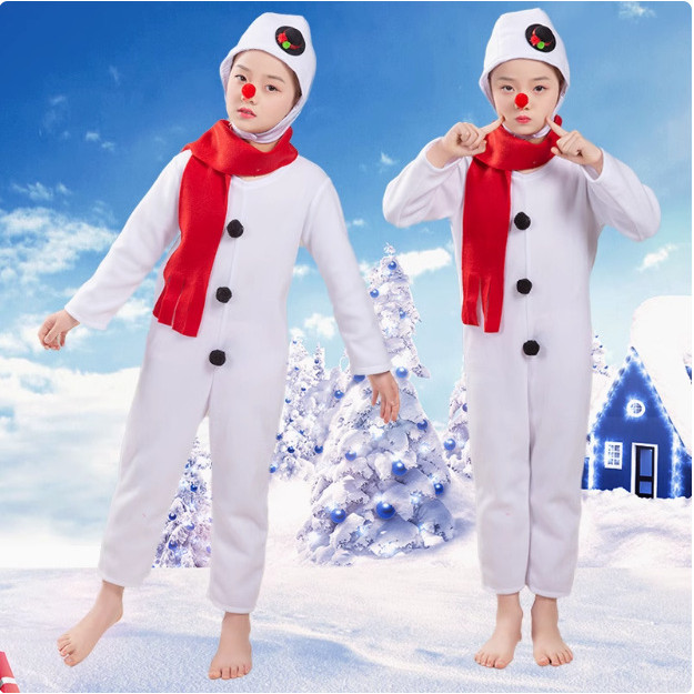 Christmas Costume for Kids Boy Girl Snowman Costume Jumpsuit Bodysuit Ice Snow Fantasy Cosplay ...