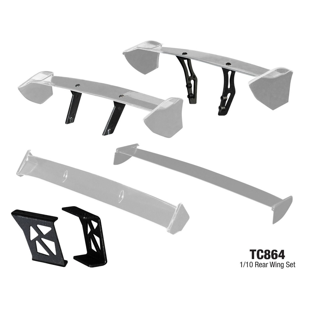 TC864 1/10 Rear Wing, Transparent PC, Three Sets 190mm Rear Wing with ...