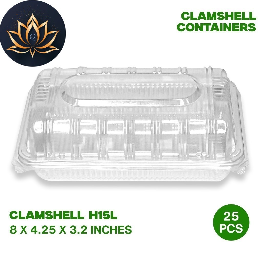 SQL '' ‘’ 25pcs Plastic Clamshell Round Square Rectangle Disposable ...