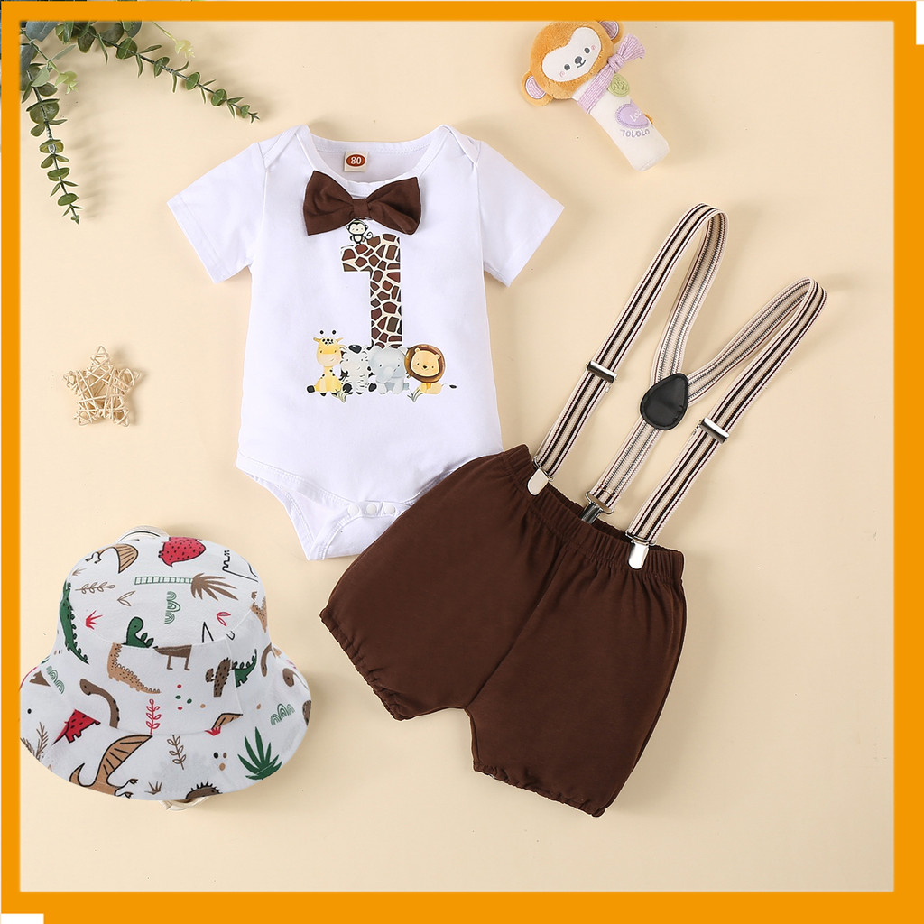 NewBorn Baby Boy Outfit Zookeeper Theme Costume Infant Terno ...