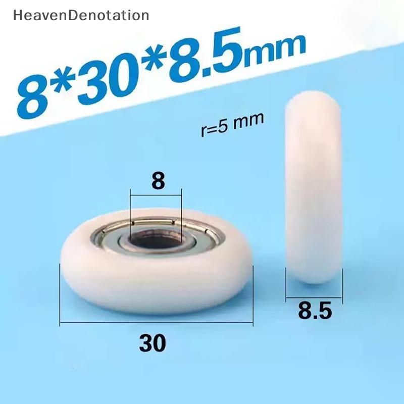 HCC 1Pc 608 ZZ 8*30*8.5mm POM Nylon Round Type Roller Wheel POM Wrapped ...