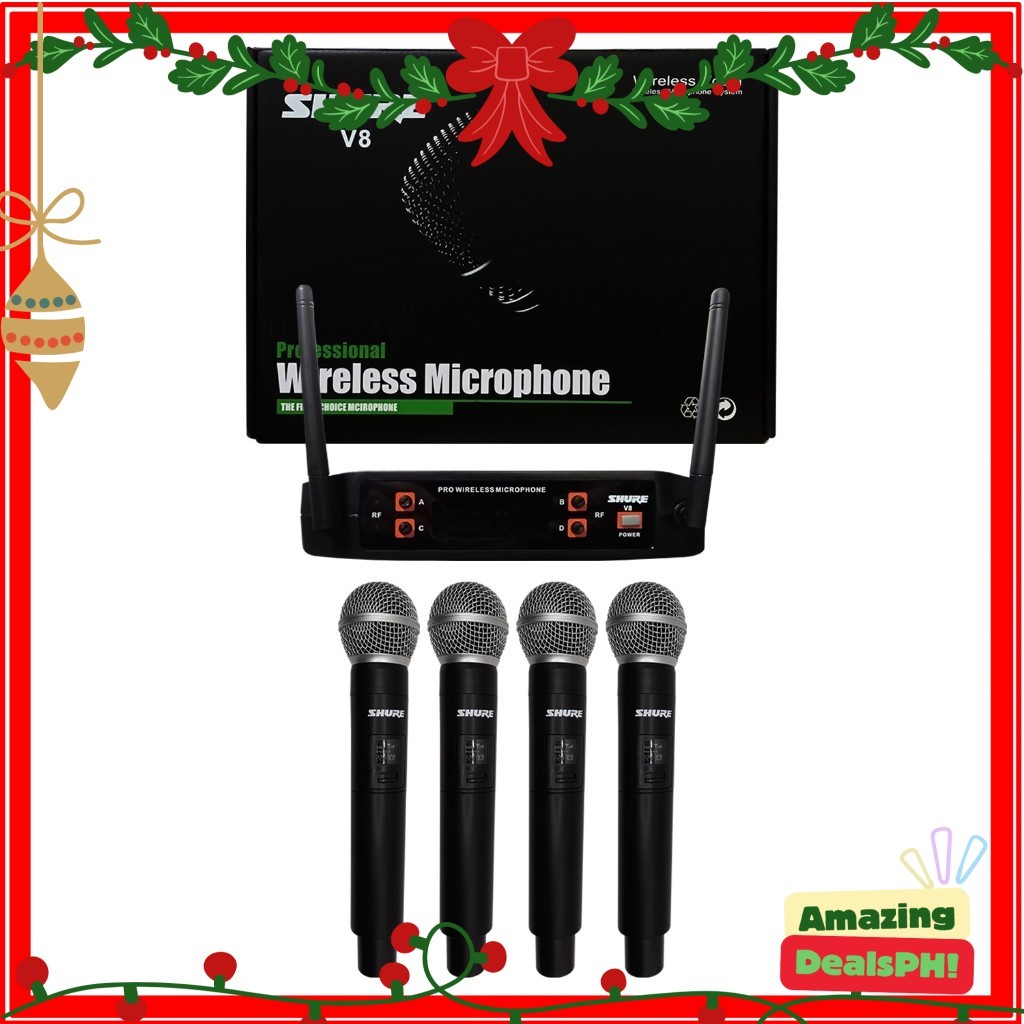 Professional Wireless Microphone V8 | Shopee Philippines