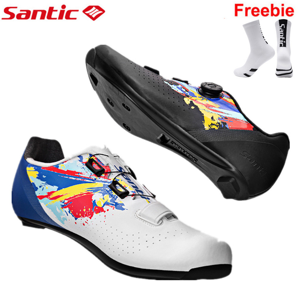 Santic Cycling Shoes Men Women Colorful Wear-resistant Auto-lock ...