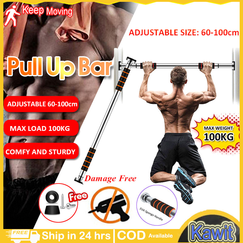 100-200KG Pull-Up Bar Push Up Bar Sit up Adjustable Pull Ups Home Gym Fitness Exercise Equipment ...