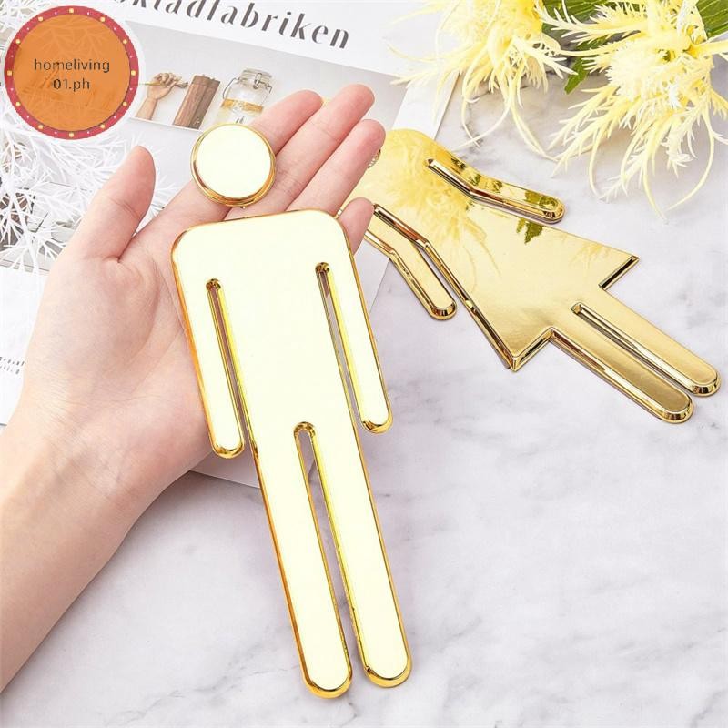 homeliving01 Acrylic 3D Toilet Sign Plate Elegant Wash Room Door Wall ...