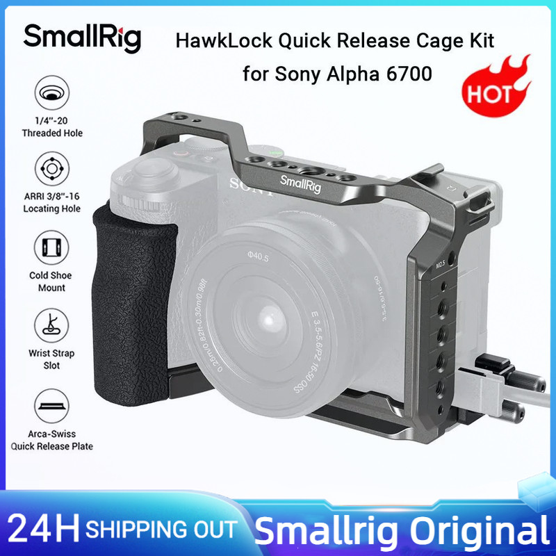 SmallRig A6700 Cage HawkLock Quick Release Cage Kit for Sony Alpha 6700 ...