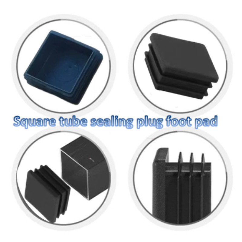 50pcs Plastic Footing/Tubular Cover/Plastic Square Table Feet Cap ...