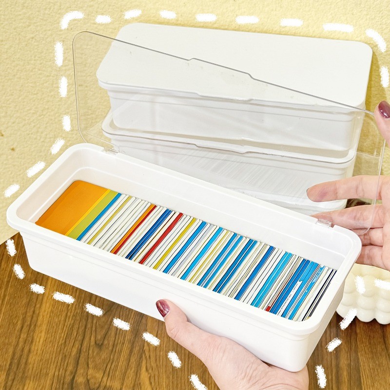 Rectangular Star Cards Photos Sorting Organizer Cases With Lid - Large ...