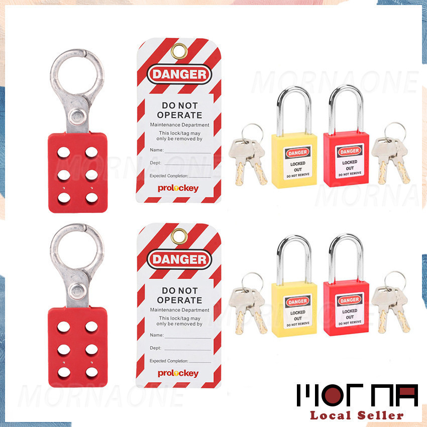 Stainless Steel 38mm Safety Padlock Lockout Heavy duty Lockout Tagout 6 ...