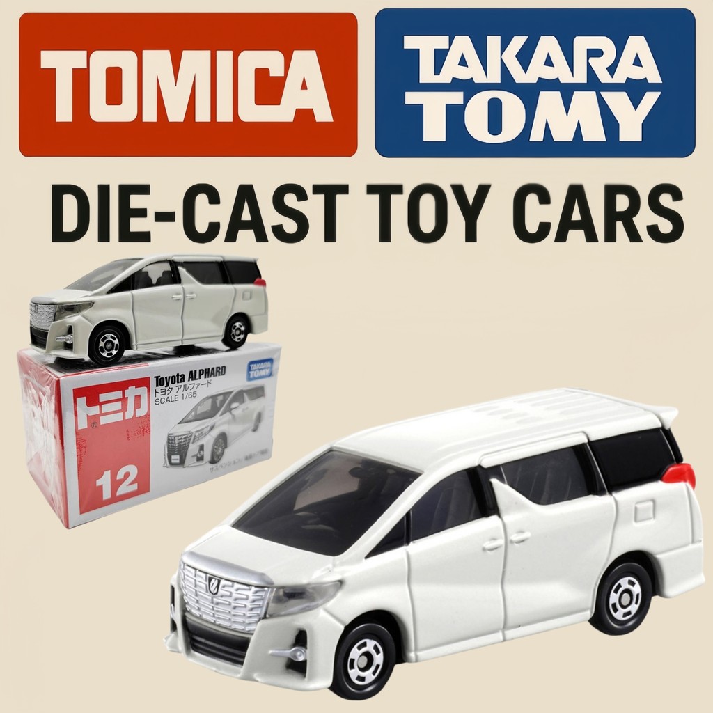 TOMICA Red & White Box Toyota Alphard Diecast Toy Car - Authentic Licensed Alloy Vehicle ...