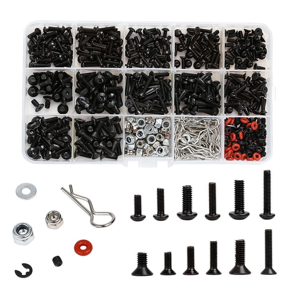 500pcs Universal RC Screw Kit Screws Assortment Set Hardware Fasteners ...