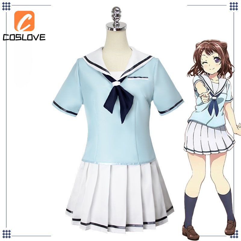 Anime BanG Dream Toyama Kasumi Cosplay Clothing Full Set Costume Suit ...
