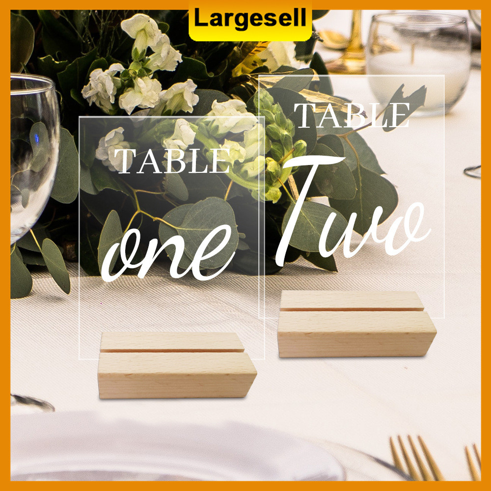 Acrylic Tabletop Sign Numbers Display Stand Clear Wedding Table Blank ...