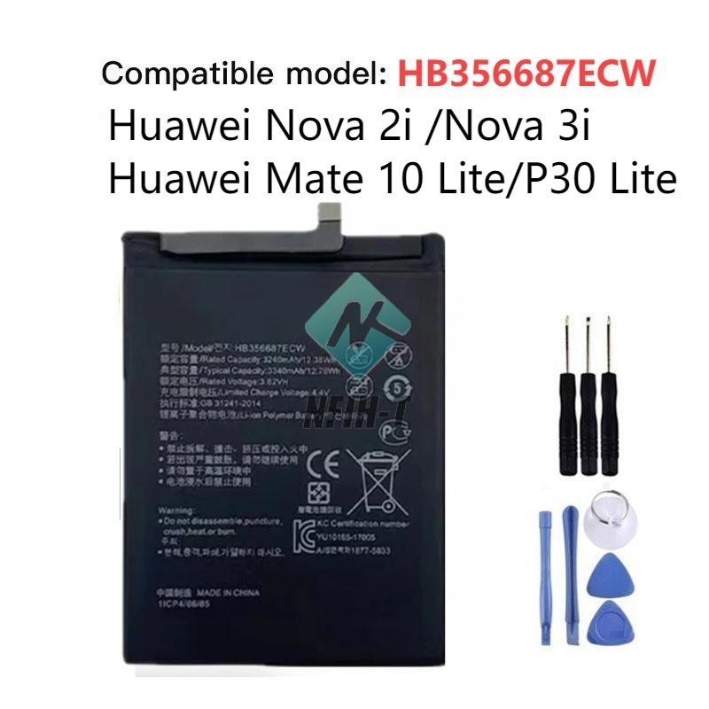 HB356687ECW Battery For Huawei Nova 2i 2 Nova2i Nova 3i 4E Nova 2Plus Honor 7X P30 Lite battery ...